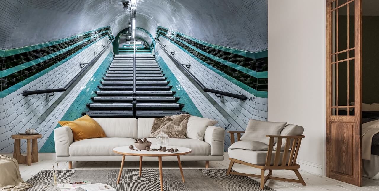 Up We Go Underground Mural | Wallsauce US