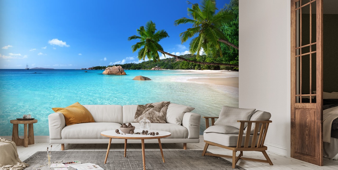Anse Lazio Beach Seychelles Wallpaper Mural | Wallsauce US
