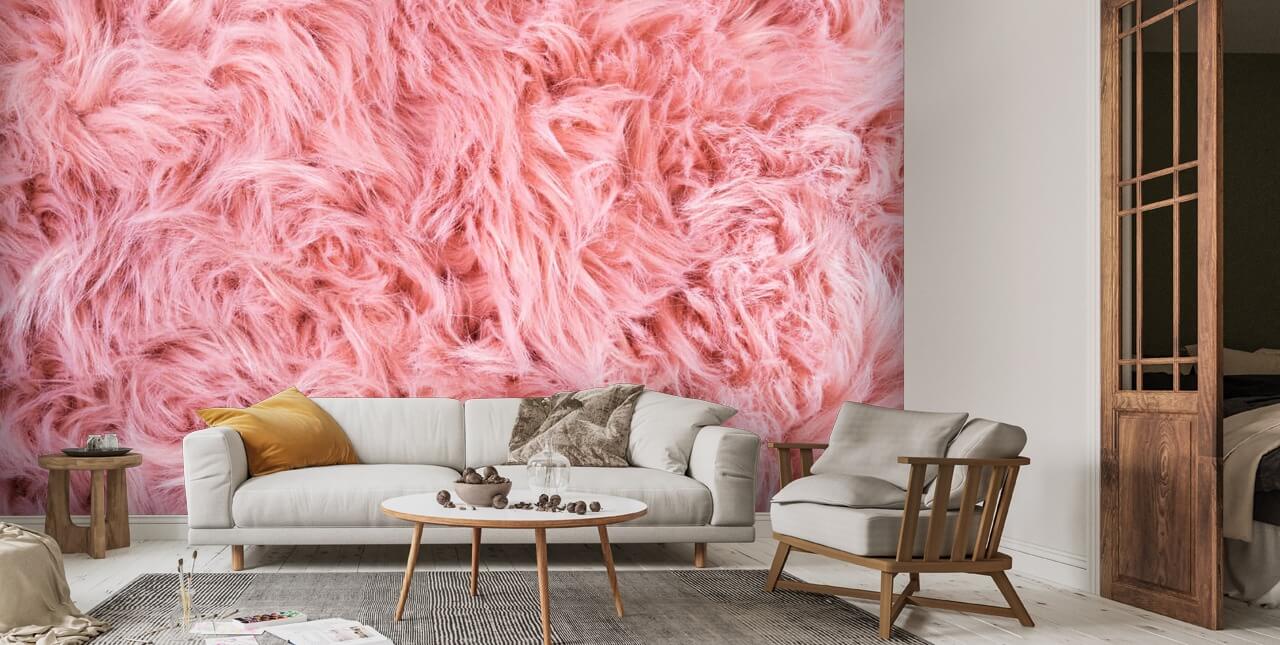 Rosa får matta väggmålning | Wallsauce SE