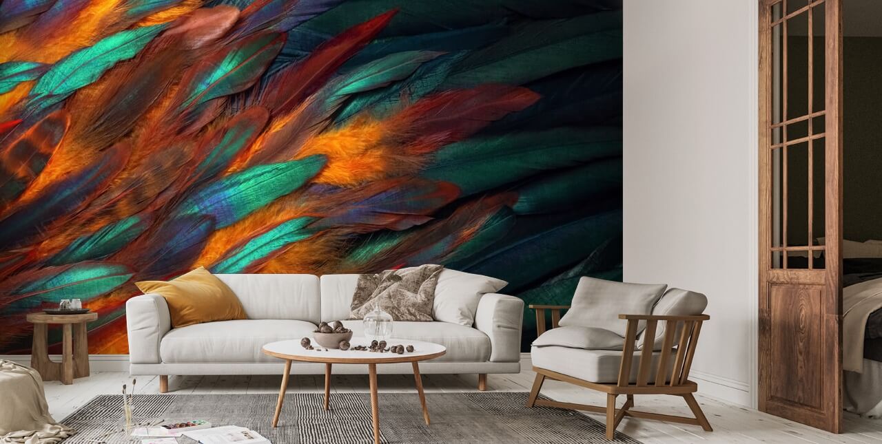 Decadent Feather Print Wallpaper | Wallsauce US