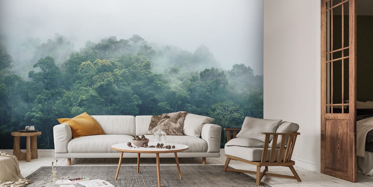 Misty Jungle Wallpaper | Wallsauce US