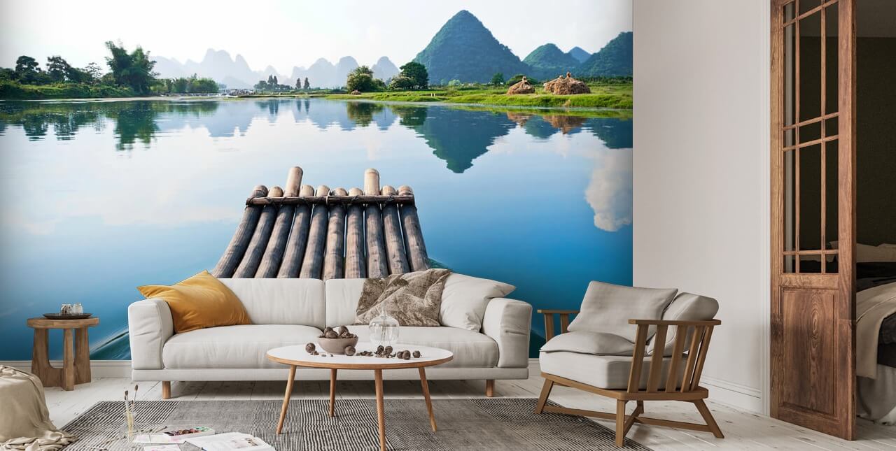 Fondo de pantalla de rafting en el río Li | Wallsauce ES