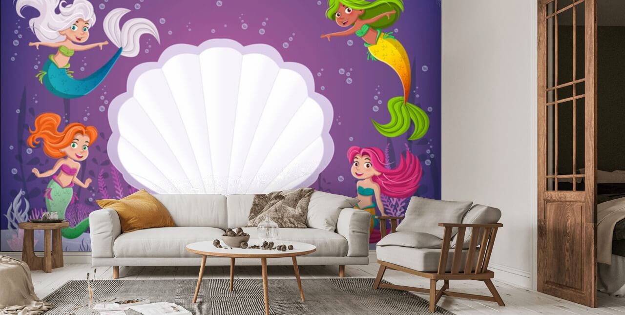 Magic Mermaid Shell Wallpaper | Wallsauce AU