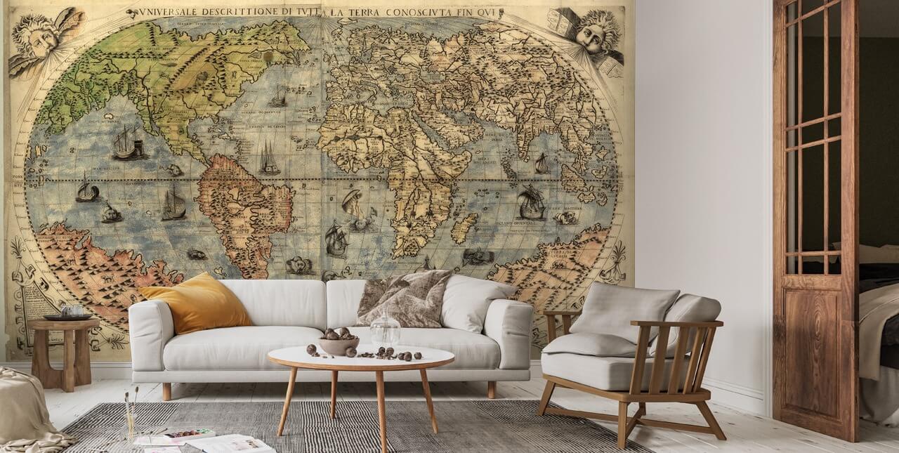 Map of Ancient World Wallpaper | Wallsauce UK