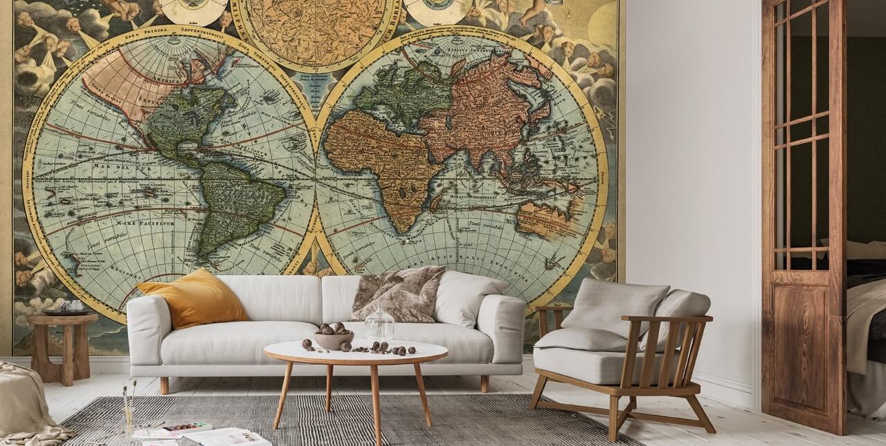 Ancient Map Wallpaper | Wallsauce US
