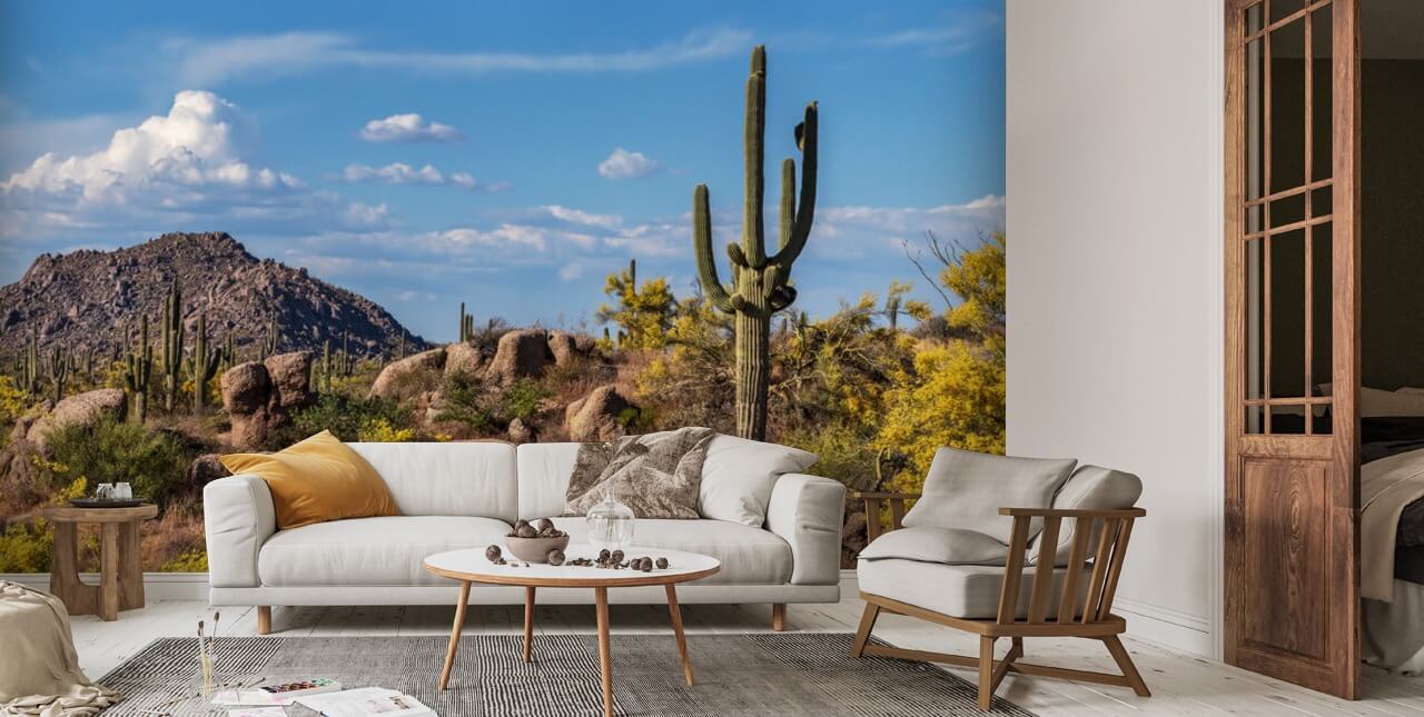 Cowboy Landscape Wall Mural | Wallsauce US