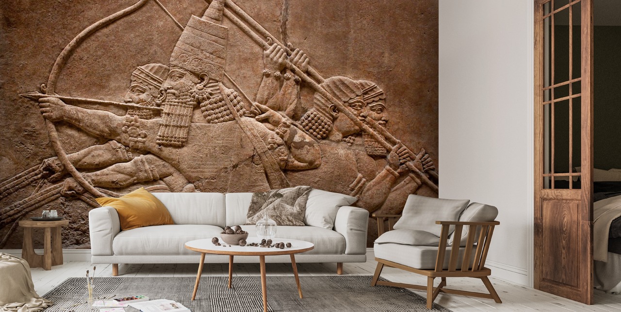 Assyrian Warriors Wallpaper Mural | Wallsauce US