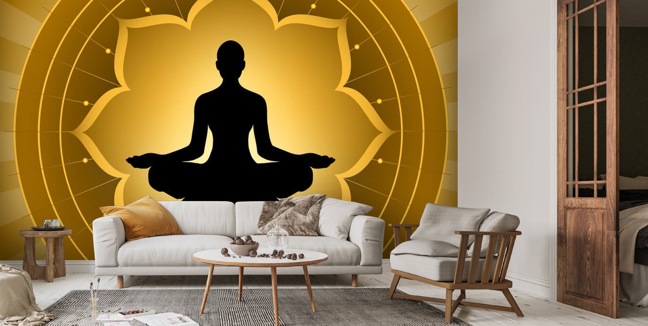 Yoga - Lotus Meditation Wallpaper | Wallsauce UK