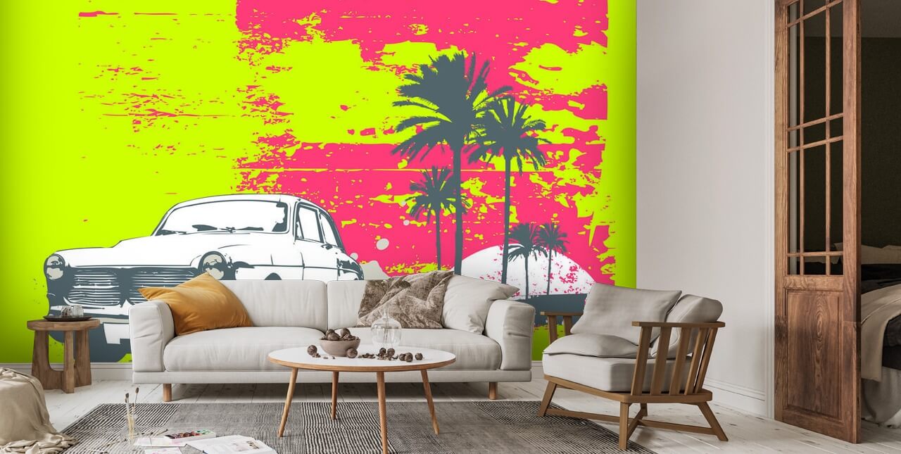 Retro Car Wallpaper | Wallsauce US