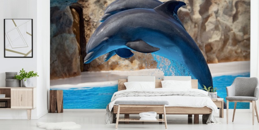 Dolphin Wallpaper Mural Dolphin Wallpaper Wall Mural