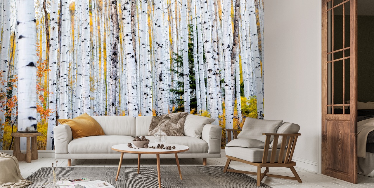 Mustard Forest Floor Behang | Wallsauce NL