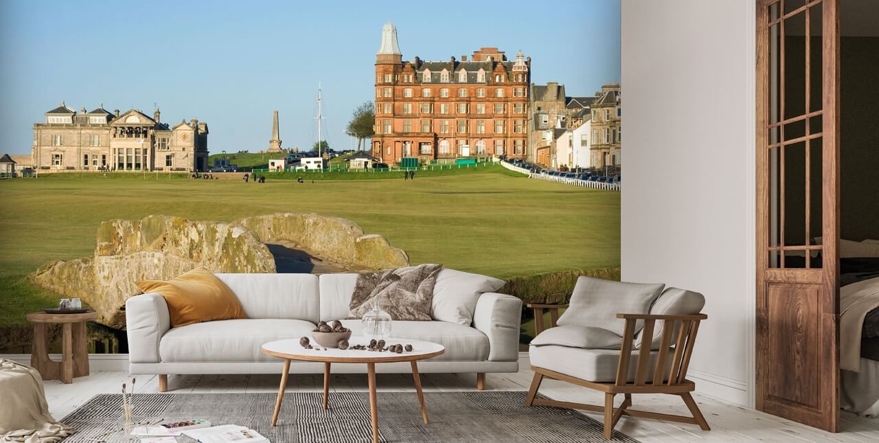 Swilcan Bridge, St Andrews Old Course veggmaleri | Wallsauce NO