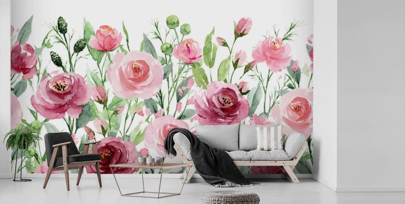 Rose Wallpaper & Wall Murals | Wallsauce UK