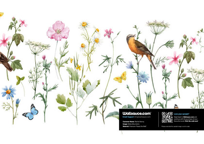 Meadow Life Wall Mural | Wallsauce UK