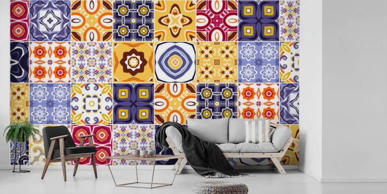 Tile Wallpaper - Tile Effect Wall Murals | Wallsauce UK