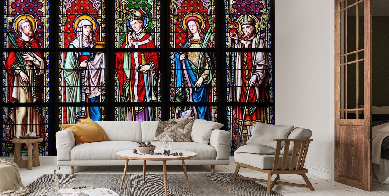 Papel de Parede de Vitral Santos | Wallsauce PT