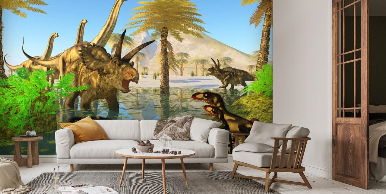 Cretaceous Swamp Wallpaper | Wallsauce US