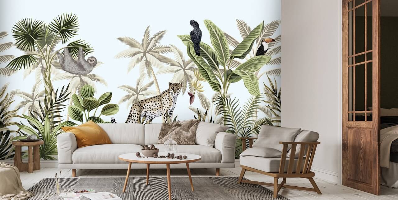 Rainforest Wildlife Wallpaper | Wallsauce US