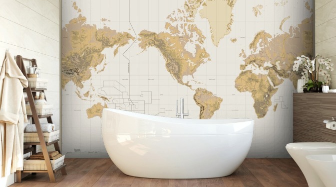 Vintage Map Wallpaper & Antique Map Wall Murals | Wallsauce US