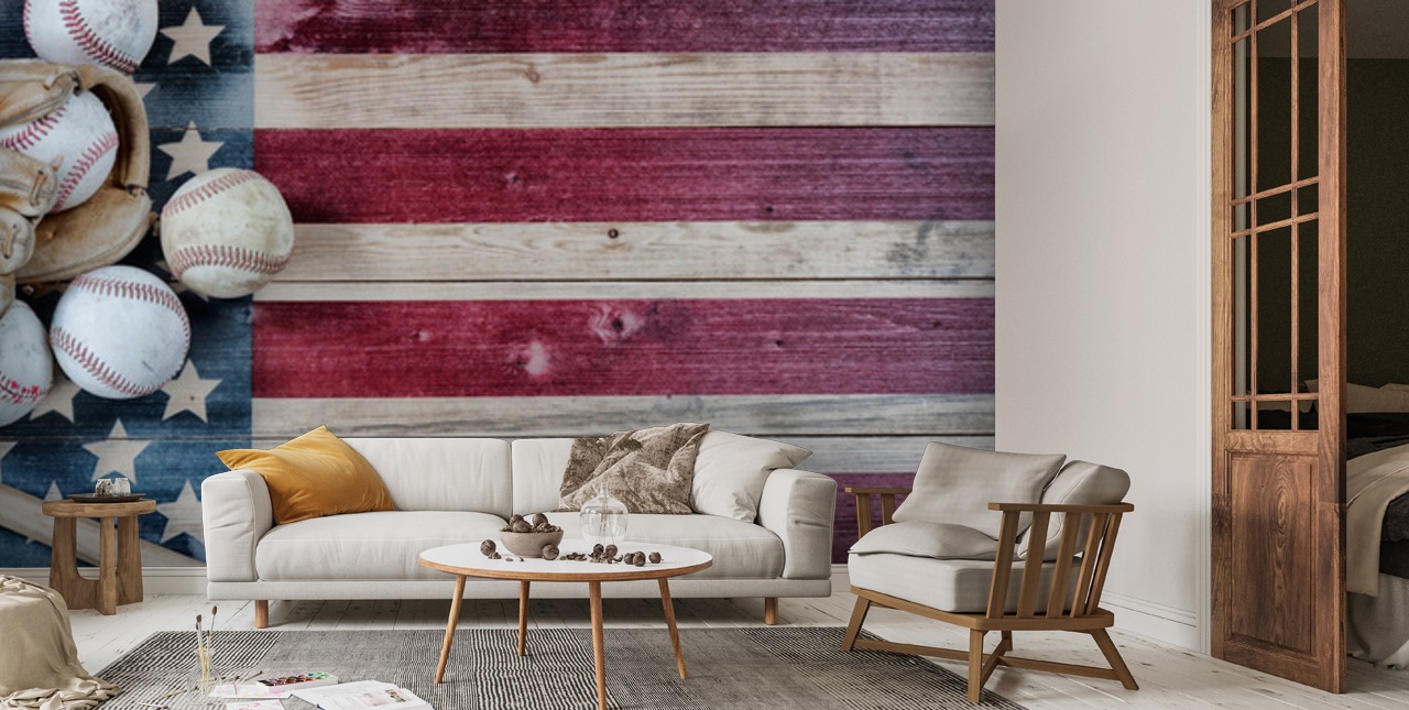 America's Pastime Wallpaper Mural | Wallsauce UK