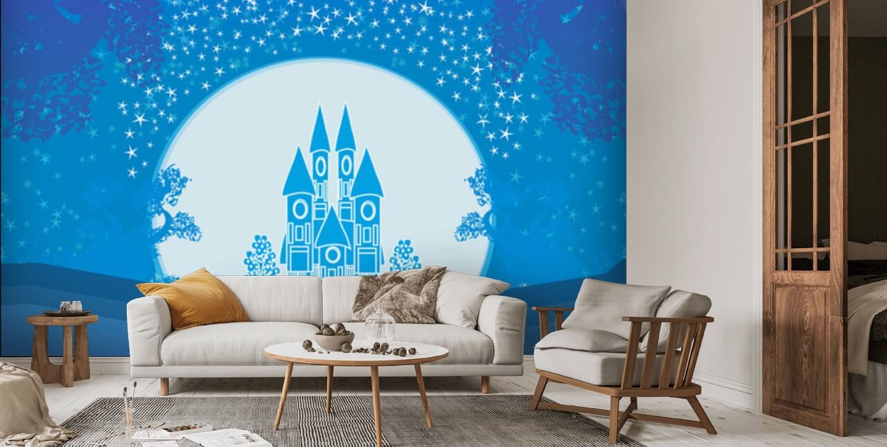 Starry Sky in Fairy Tale Land Wallpaper | Wallsauce US