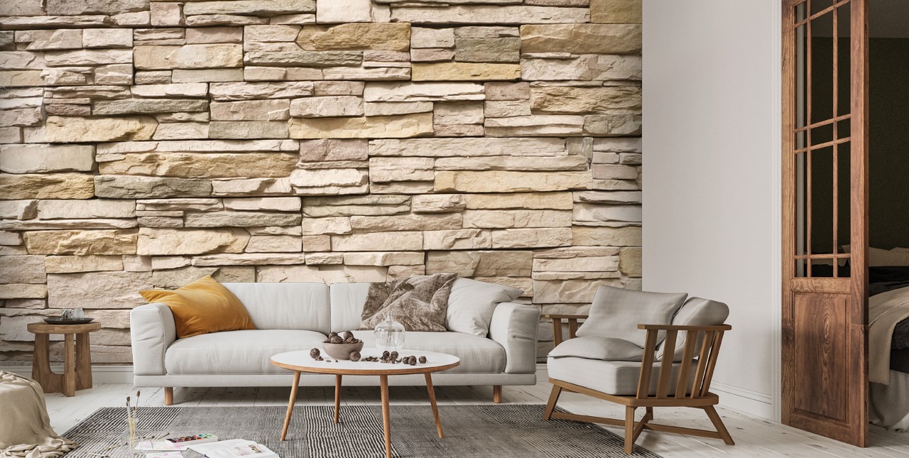 Décoration murale en pierre empilée | Wallsauce FR
