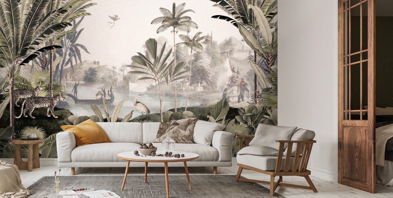 Leopard Landscape Wallpaper | Wallsauce US