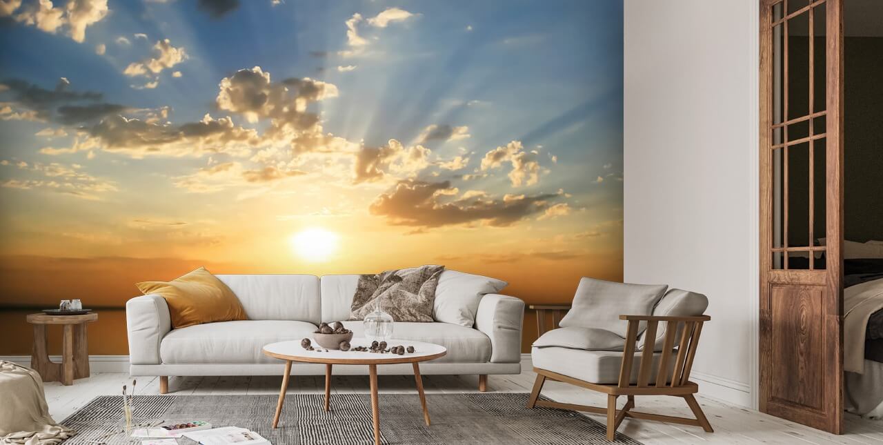 Kyst Sunset Bakgrunn | Wallsauce NO