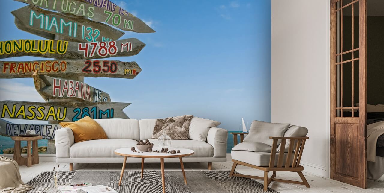 Key West Signpost Wallpaper | Wallsauce AU