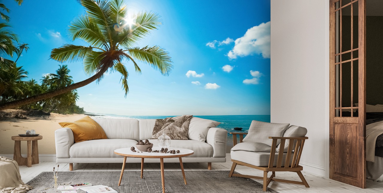 Tropical Beach Wall Mural | Wallsauce US