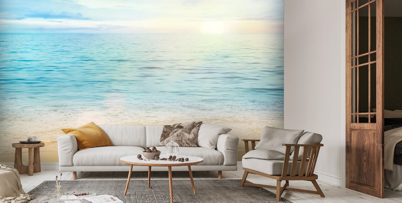 Zee en zand Tranquility Behang Muurschildering | Wallsauce NL