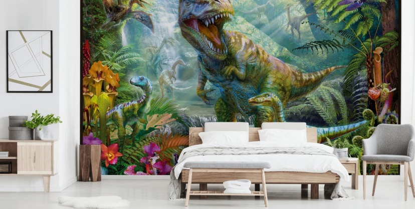 Dinosaurusbehang en muurschilderingen | Wallsauce NL