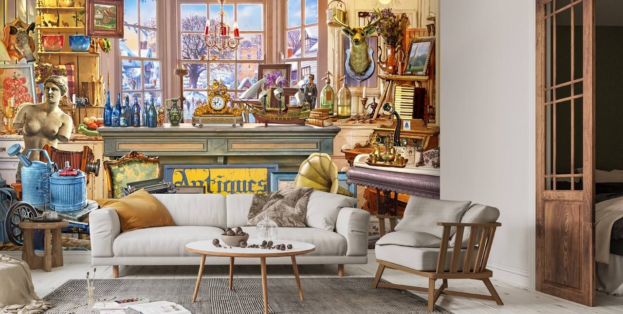 Antique Shop Wall Mural | Wallsauce UK