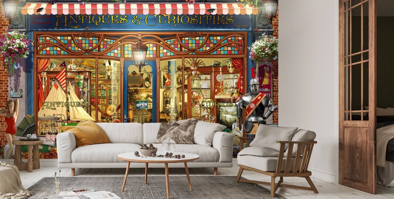 Antiques Shop Wallpaper | Wallsauce UK