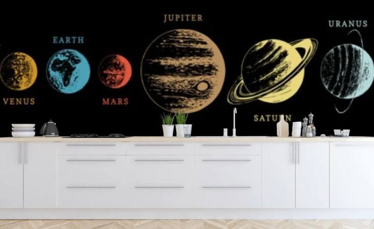 Solar System Wallpaper & Planet Wall Murals | Wallsauce EU