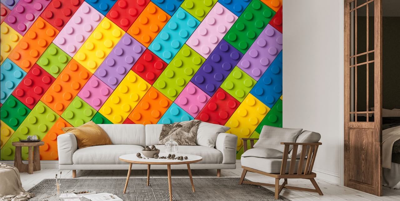 Toy Building Bricks Wallpaper | Wallsauce US