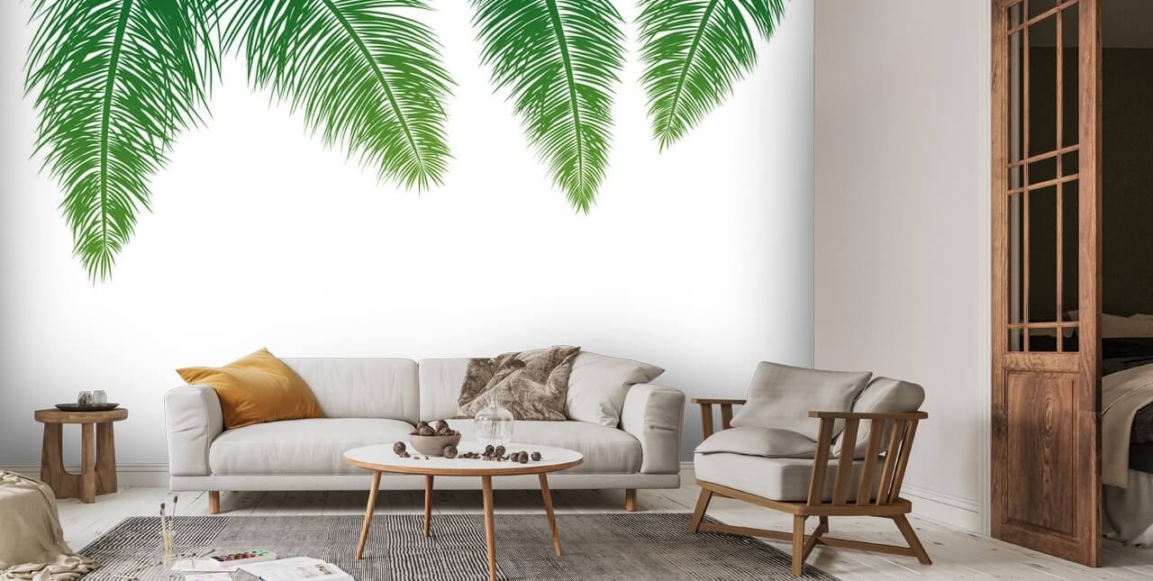 Green Ferns Wall Mural | Wallsauce UK