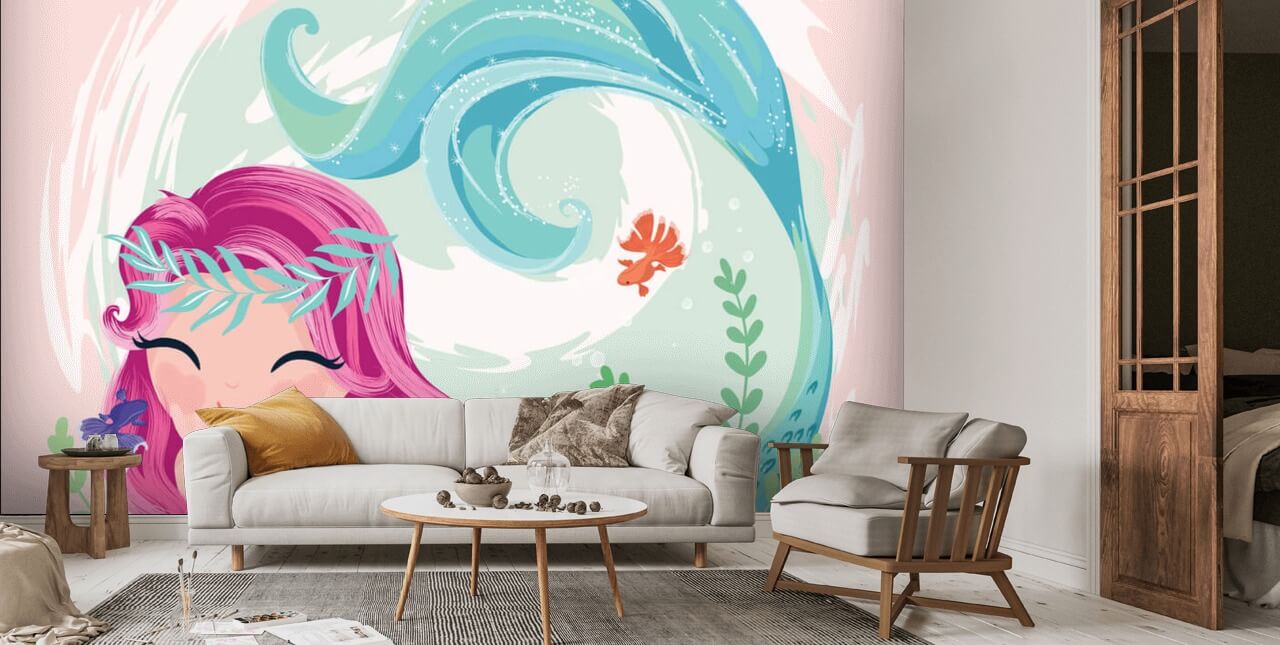 Mermaid Joy Wallpaper | Wallsauce UK