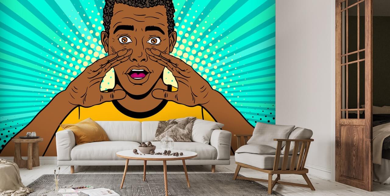 Soccer Shout Wall Mural | Wallsauce US