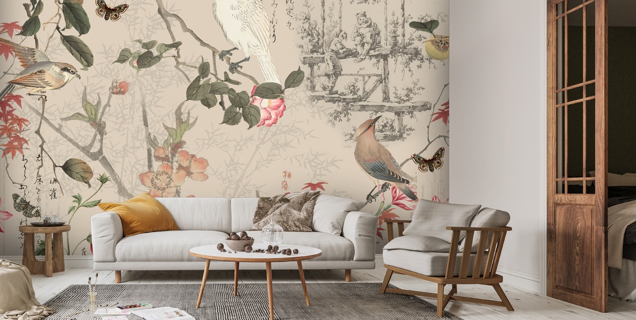 Chinese Chinoiserie Pattern Wallpaper | Wallsauce UK