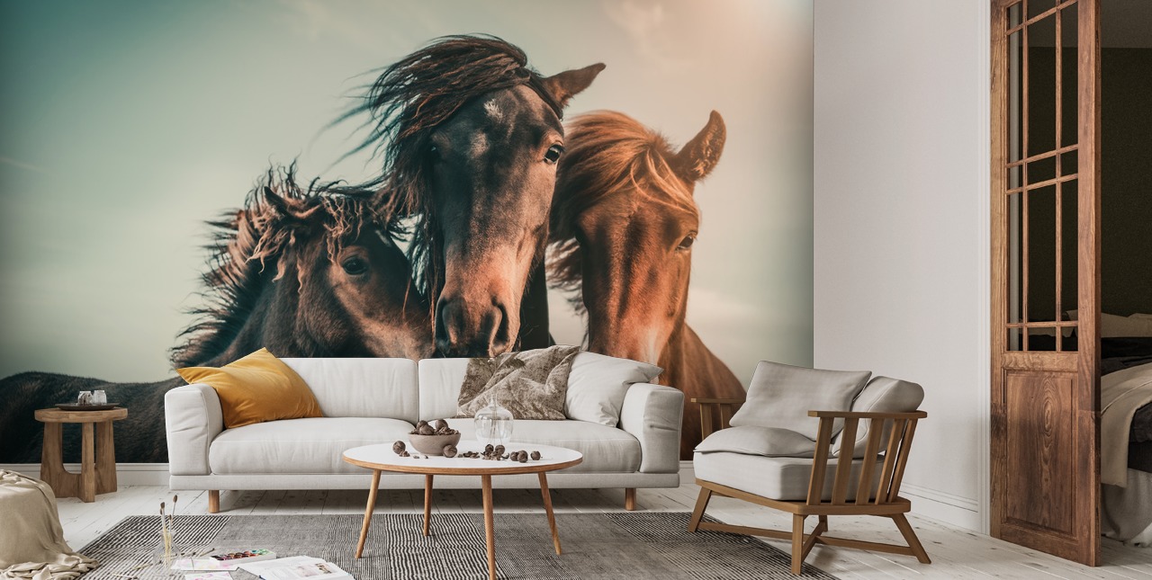 Family Portrait Horse Mural From 1X | Wallsauce UK