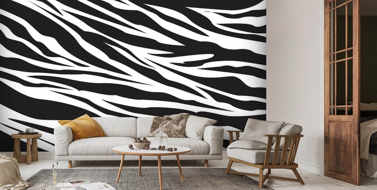 Zebra-patroon behang | Wallsauce NL