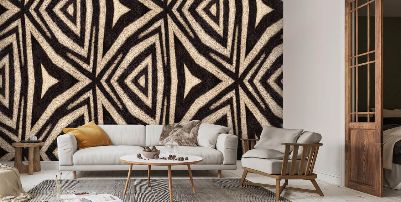 Abstrakt Zebra striber Baggrund | Wallsauce DK