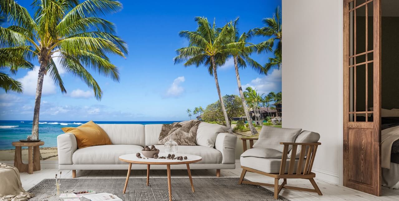 Hawaii Palms Muurschildering fotobehang | Wallsauce NL