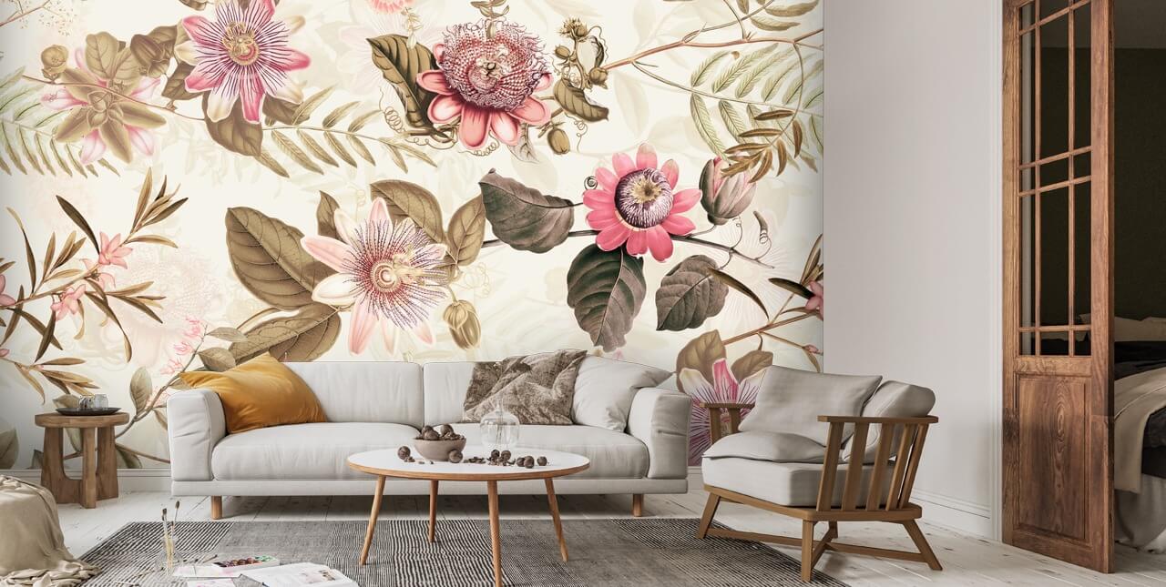 Neutral Garden Wall Mural | Wallsauce UK