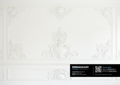 Ornate White Panel Wallpaper | Wallsauce UK