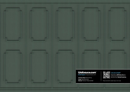 Dark Green Panels Wallpaper | Wallsauce US