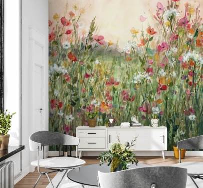 Floral Wallpaper and Flower Wall Murals | Wallsauce CA