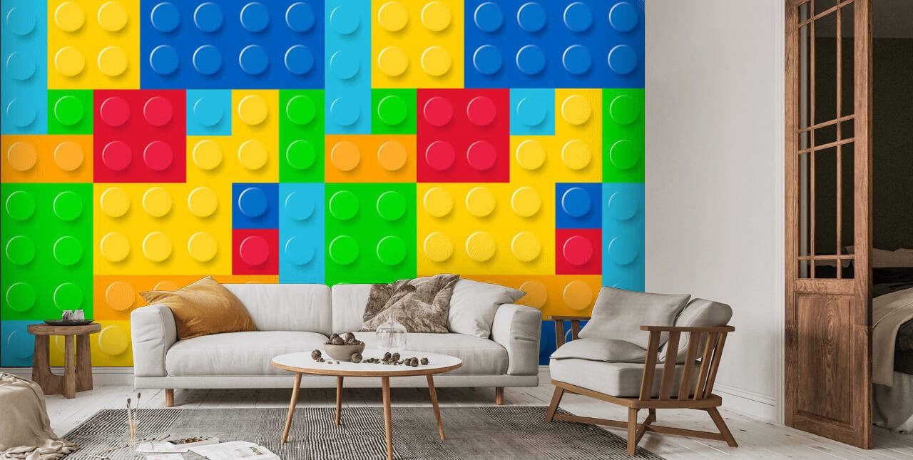 Toy Bricks Wall Mural | Wallsauce UK