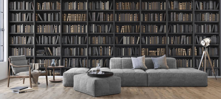 Bookcase Wallpaper & Wall Murals | Wallsauce UK